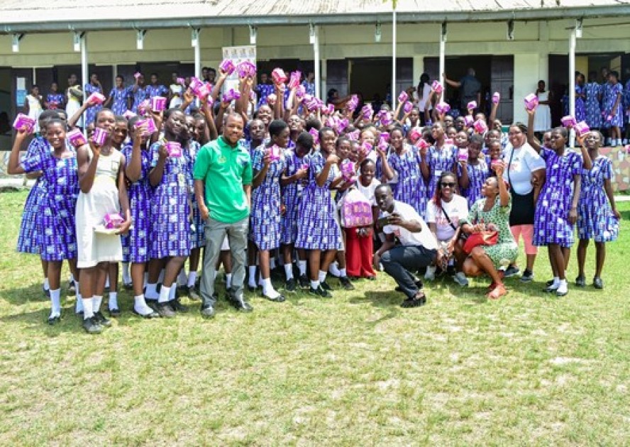 NCCE, OIM AND WUM SUPPORT SELECTED FEMALE JHS PUPILS WITH SANITARY PADS ...