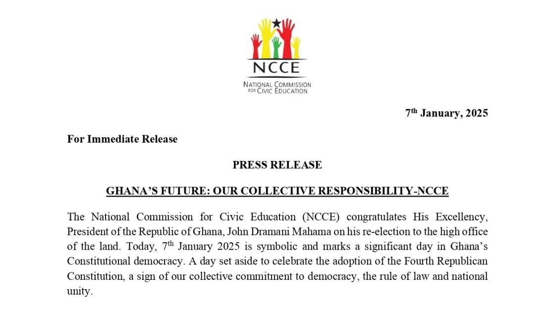 GHANA’S FUTURE: OUR COLLECTIVE RESPONSIBILITY-NCCE | NCCE Ghana