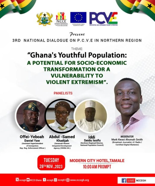 Join us live from Tamale for the 3rd national dialogue on PCVE | NCCE Ghana