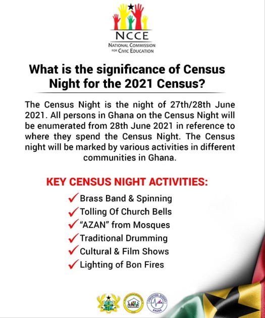 Census Night is almost here. Take note of these details. | NCCE Ghana