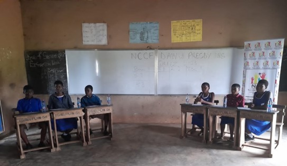 NCCE ORGANISED QUIZ COMPETITIONS FOR PUPILS OF DAWU PRESBY JHS | NCCE Ghana