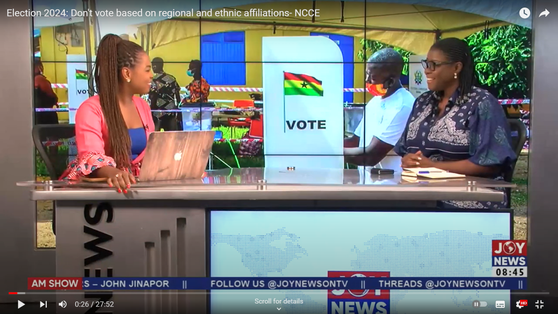 Replay: Ms. Kathleen Addy Live on Joy News | NCCE Ghana