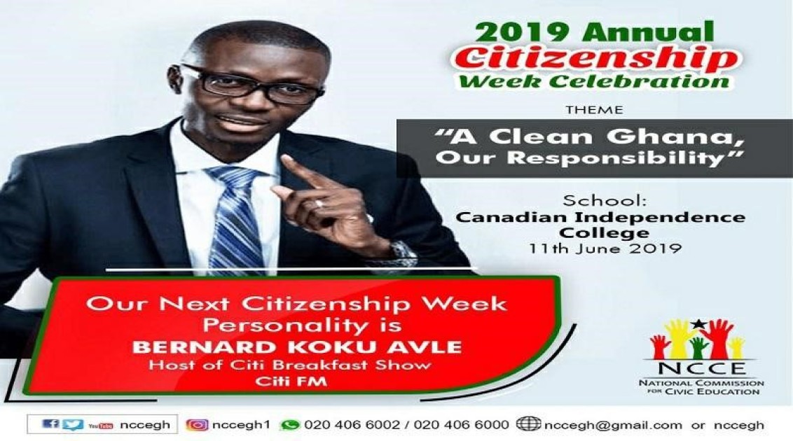 Mr. Bernard Avle of Citi FM is NCCE’s next Citizenship Week personality ...